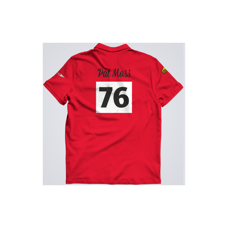 Men's sports car polo shirt | Austin Healey Pat Moss